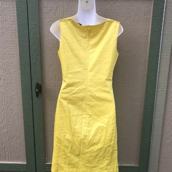 Hugo Boss | Dresses | Hugo Boss Yellow Sleeveless Dress Sz 2 | Poshmark